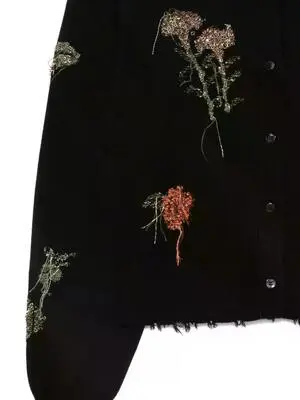 JNBY Botanical Embroidered Cardigan - Black