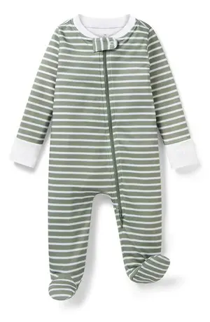 PETITE PLUME Pima Cotton Footie - Green