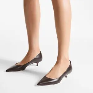 JIMMY CHOO Amelia Calf Leather Pumps - Brown