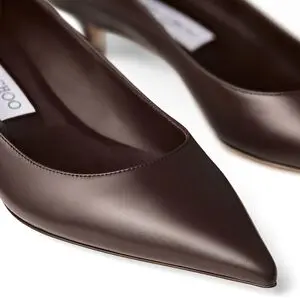 JIMMY CHOO Amelia Calf Leather Pumps - Brown