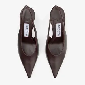 JIMMY CHOO Isa 80 Calf Leather Pumps - Deep Merlot