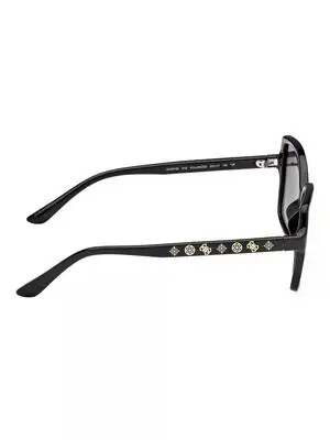 Guess Embellished Rectangle Sunglasses - Black