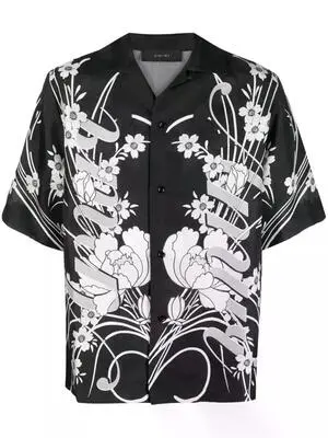 Amiri Floral-print Silk Shirt