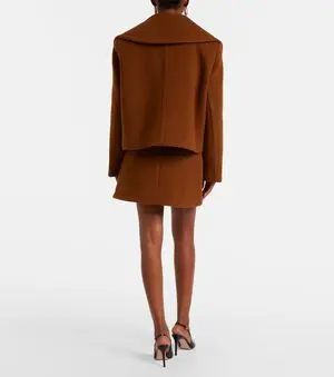 PATOU Cropped Wool-blend Jacket