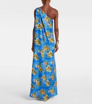 La DoubleJ Roy Floral Silk Twill Maxi Dress