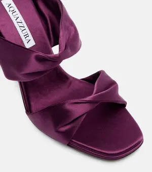 AQUAZZURA Twist 95 Satin Mules
