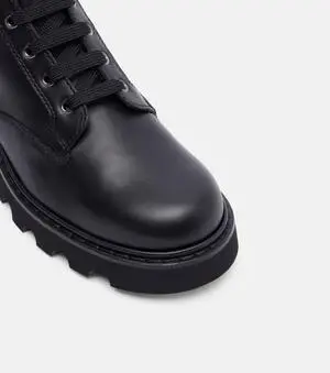ROGER VIVIER Viv Rangers Leather Ankle Boots