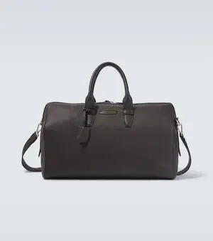 Brioni Leather Duffle Bag - Brown