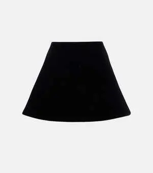 David Koma Mini Velvet Skirt