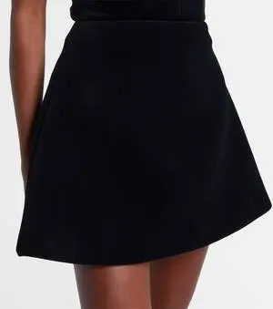 David Koma Mini Velvet Skirt