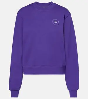 Adidas By Stella McCartney Cotton Fleece Sweatshirt - Purple