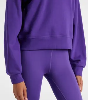 Adidas By Stella McCartney Cotton Fleece Sweatshirt - Purple
