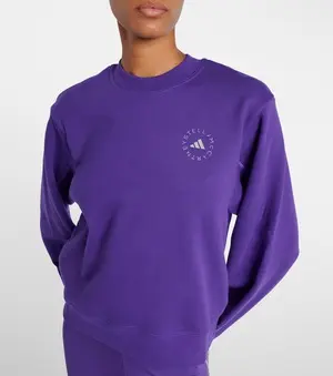 Adidas By Stella McCartney Cotton Fleece Sweatshirt - Purple