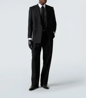 TOM FORD Tailored Wool Suit Pants - Black