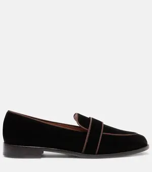 AQUAZZURA Martin Velvet Loafers