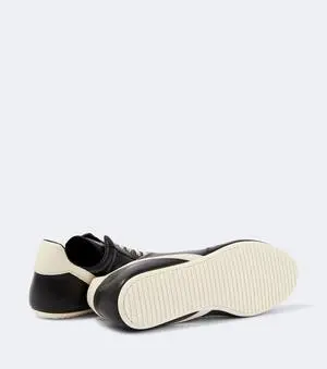 Rick Owens Minimal Leather Sneakers - Black