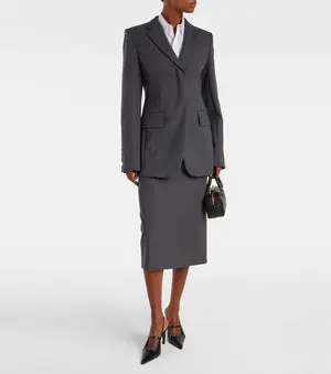 Sportmax Finire Virgin Wool Pencil Skirt