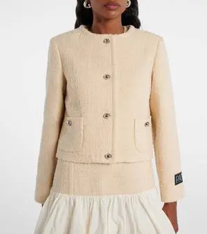 Patou Logo Wool-blend Bouclé Jacket