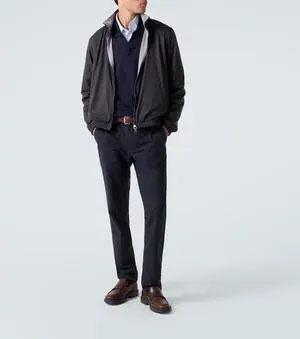 Loro Piana Reversible Cashmere Bomber Jacket - Blue