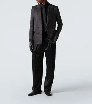 TOM FORD Jacquard Polka-dot Satin Suit Pants