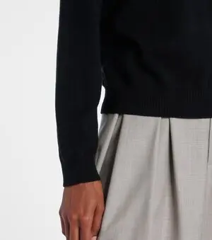 Loro Piana Classic Cashmere Polo Sweater - Black
