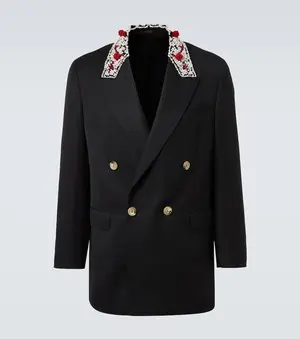 Simone Rocha Embellished Double-breasted Blazer