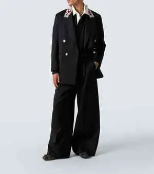 Simone Rocha Embellished Double-breasted Blazer