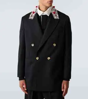Simone Rocha Embellished Double-breasted Blazer