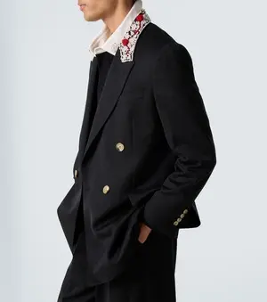 Simone Rocha Embellished Double-breasted Blazer