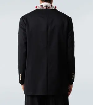 Simone Rocha Embellished Double-breasted Blazer