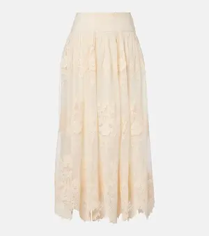 ZIMMERMANN Hypnotic Floral Lace Maxi Skirt