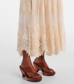Zimmermann Hypnotic Floral Lace Maxi Skirt - Beige