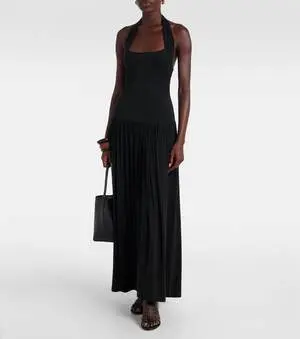 AYA MUSE Quill Halterneck Maxi Dress