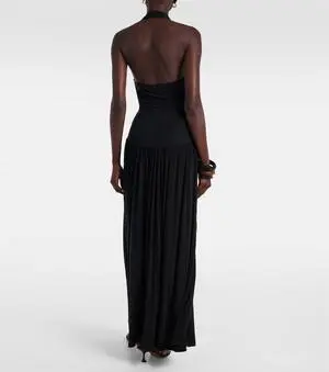 AYA MUSE Quill Halterneck Maxi Dress