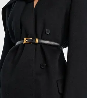 THE ROW Downtown Leather Belt - Black