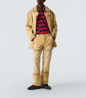 WALES BONNER Sierra Cotton Canvas Straight Pants