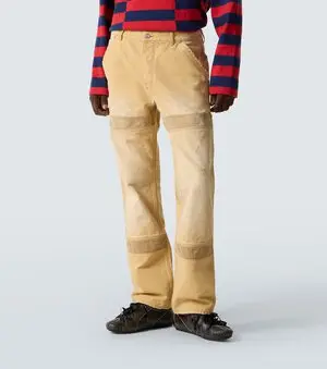 WALES BONNER Sierra Cotton Canvas Straight Pants - Beige