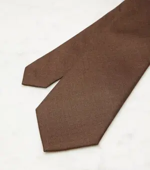 Loro Piana Virgin Wool Neck Tie - Brown