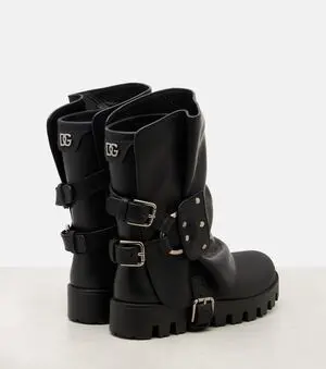 Dolce & Gabbana Leather Biker Boots