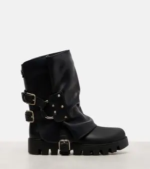 Dolce & Gabbana Leather Biker Boots