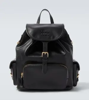 Miu Miu Leather Backpack - Black