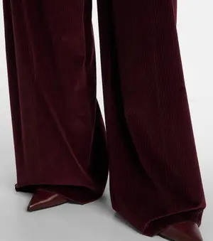 Max Mara High-rise Cotton Corduroy Wide-leg Pants