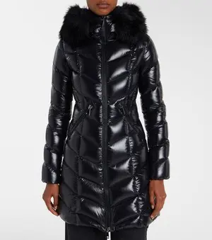 Moncler Fulmarus Quilted Down Coat - Black