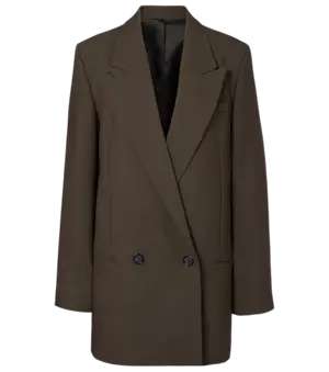 TOTEME Double-breasted Wool-blend Blazer - Brown