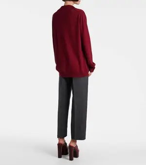 Gucci V-neck Wool Sweater - Burgundy