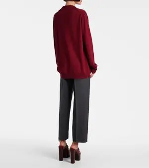 Gucci V-neck Wool Sweater - Burgundy