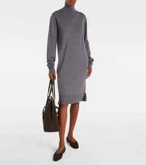 TOTEME Wool And Silk Sweater Dress - Grey