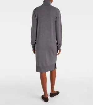 TOTEME Wool And Silk Sweater Dress - Grey