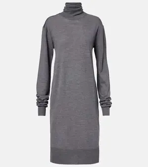 TOTEME Wool And Silk Sweater Dress - Grey