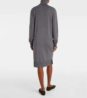 TOTEME Wool And Silk Sweater Dress - Grey